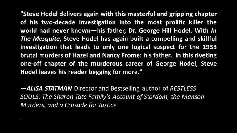 IN THE MESQUITE: The Solving of the 1938 West Texas Kidnap Torture ...