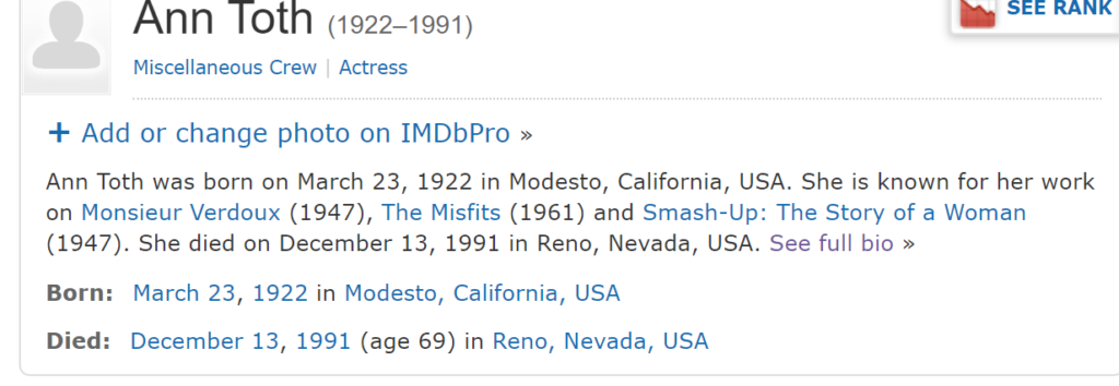 Update- 14th Witness Ann Toth Interview found in DA Secret Black Dahlia ...