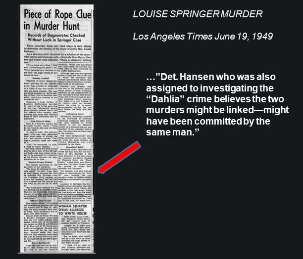 Black Dahlia "A Standalone Murder" Myth Denied By LAPD Det. Harry ...