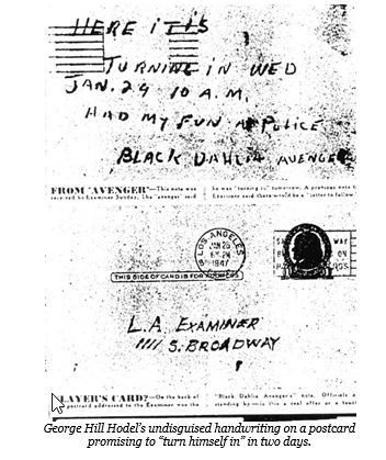 Handwriting Analysis- Newly discovered handwriting by Dr. George Hodel ...