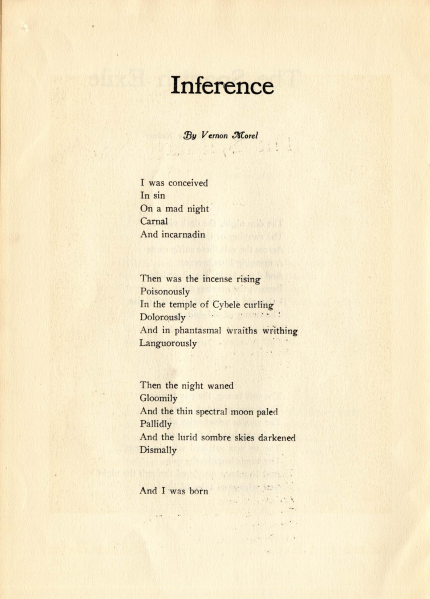 "Inference" Poem Written and Published By 18-Year-Old George Hodel ...