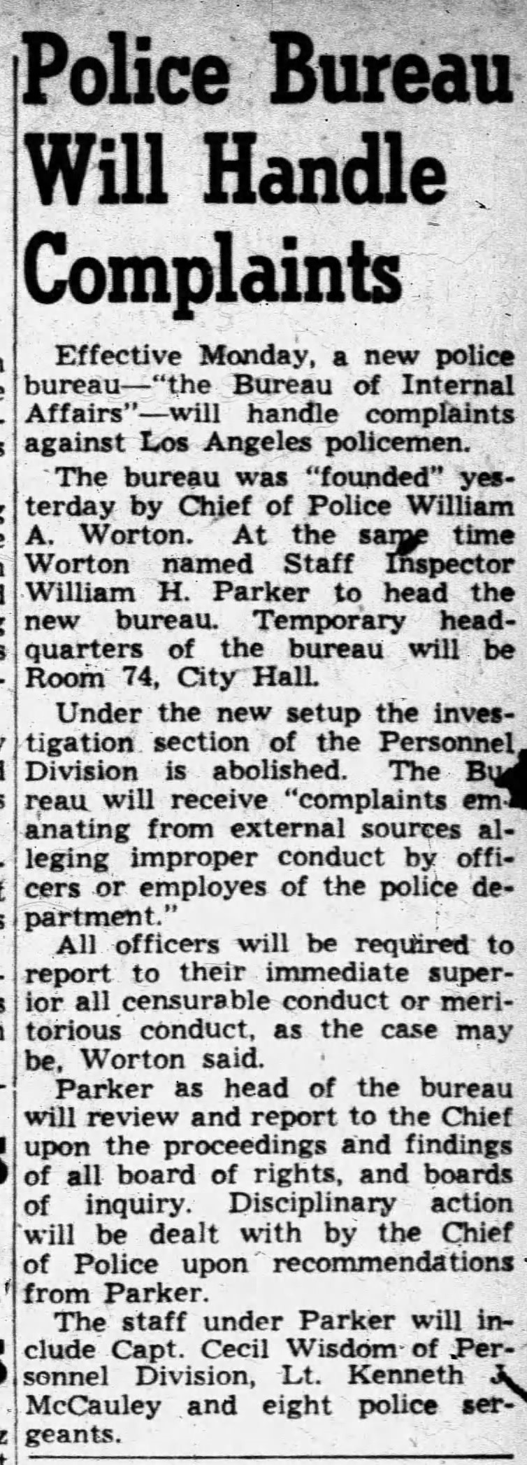 1949 LAPD Paid Police Informant Glenn Martin Letter Confirms Dr. George ...